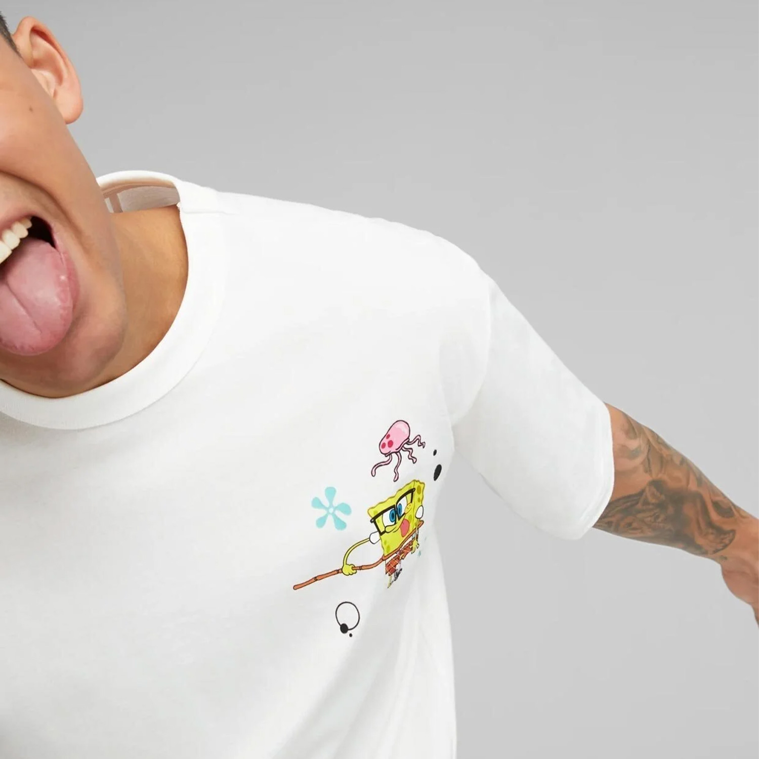 Puma X Spongebob Erkek Beyaz T-ShirtL538958| Occasion