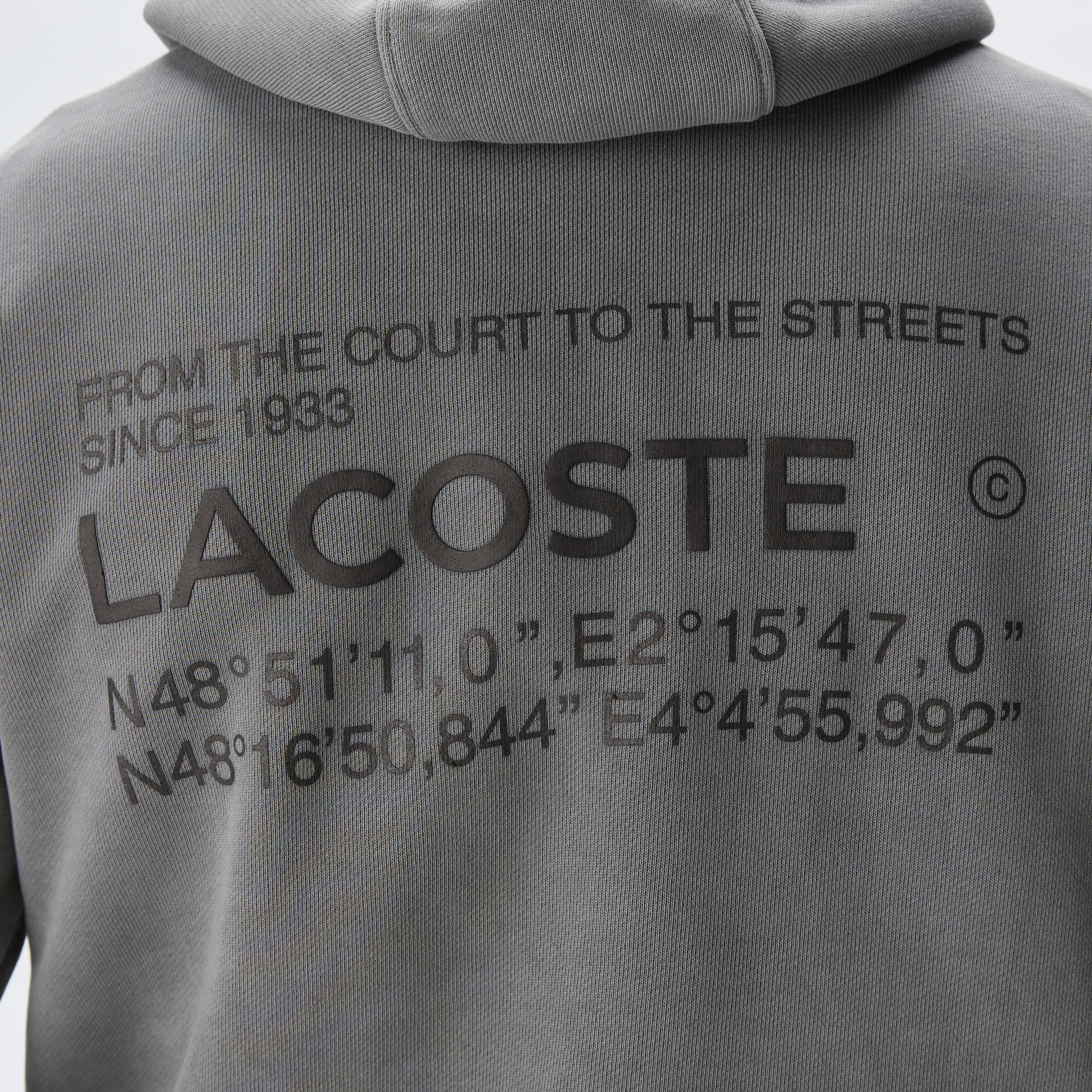 Lacoste House of SuperStep X Lacoste Erkek Gri HoodieXSSH2460| Occasion