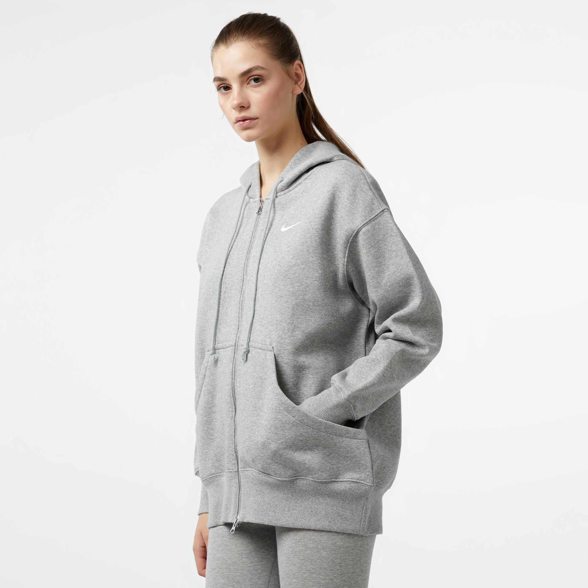 Nike Sportswear Phoenix Fleece Oversize Kadın Gri Eşofman ÜstüXSDQ5758 ...