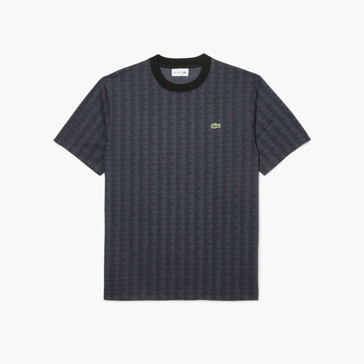 Lacoste Monogram Jersey Erkek Gri T-Shirt6 - LTH5902| Occasion