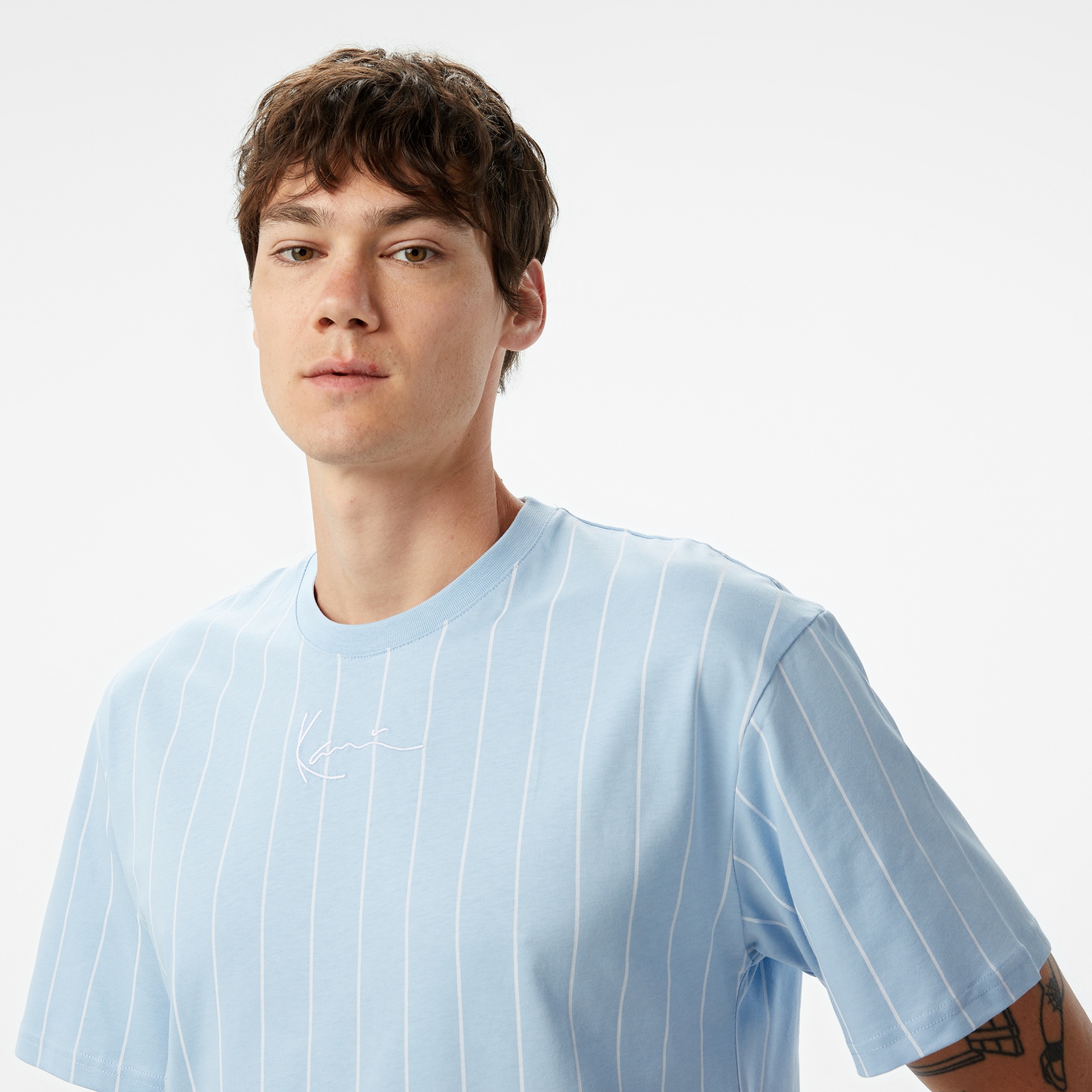 Karl Kani Small Signature Essential Pinstripe Erkek Mavi T-ShirtMKM ...