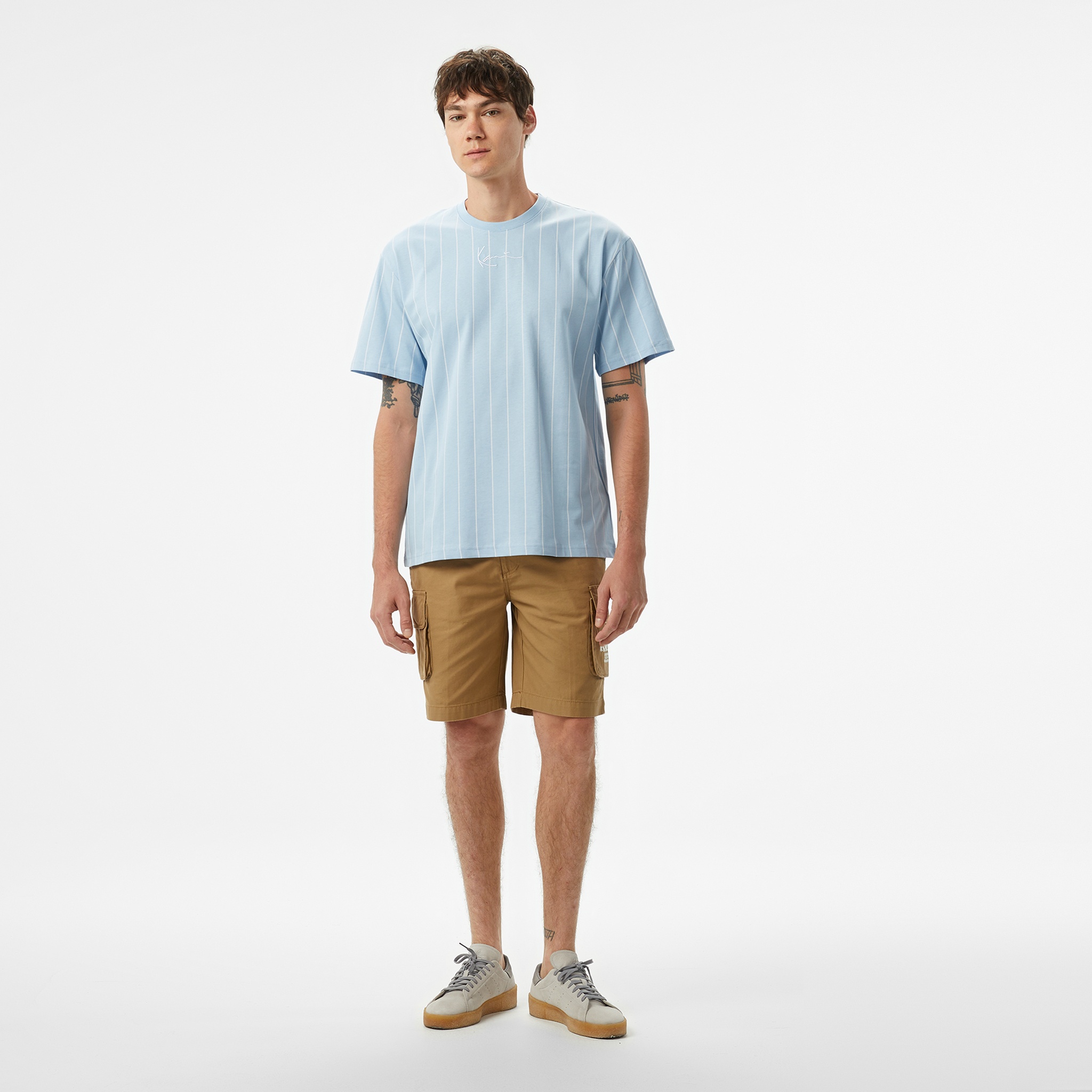 Karl Kani Small Signature Essential Pinstripe Erkek Mavi T-ShirtMKM ...