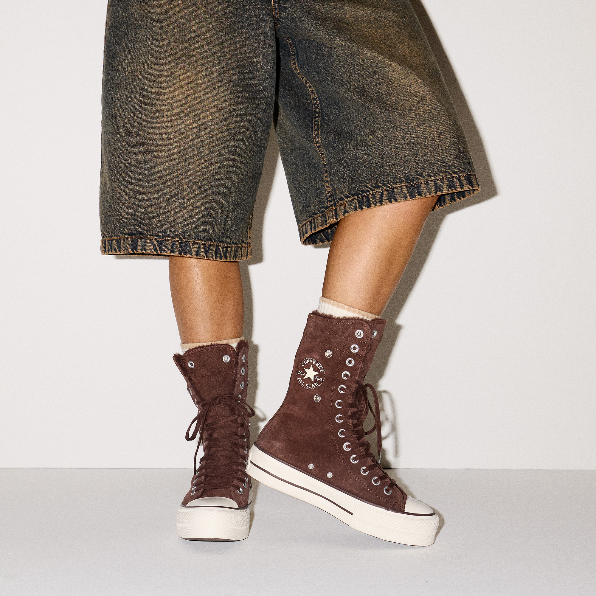 Converse Chuck Taylor All Star Fold Over Lift Kadın Kahverengi ...